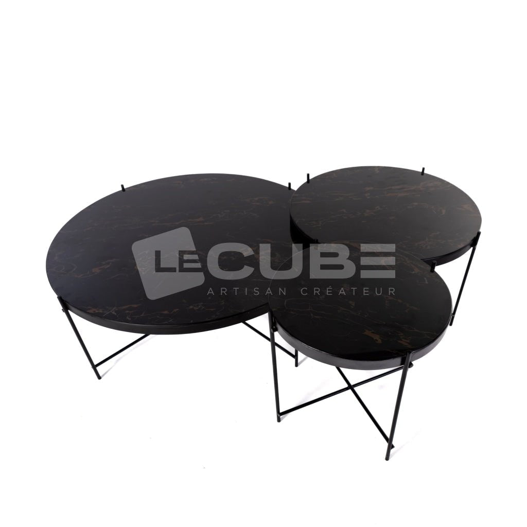 Trio de tables basses ELSA – Le Cube Artisan Créateur