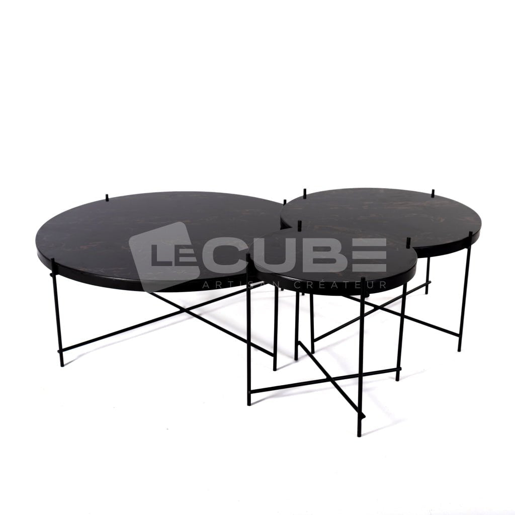 Trio de tables basses ELSA – Le Cube Artisan Créateur